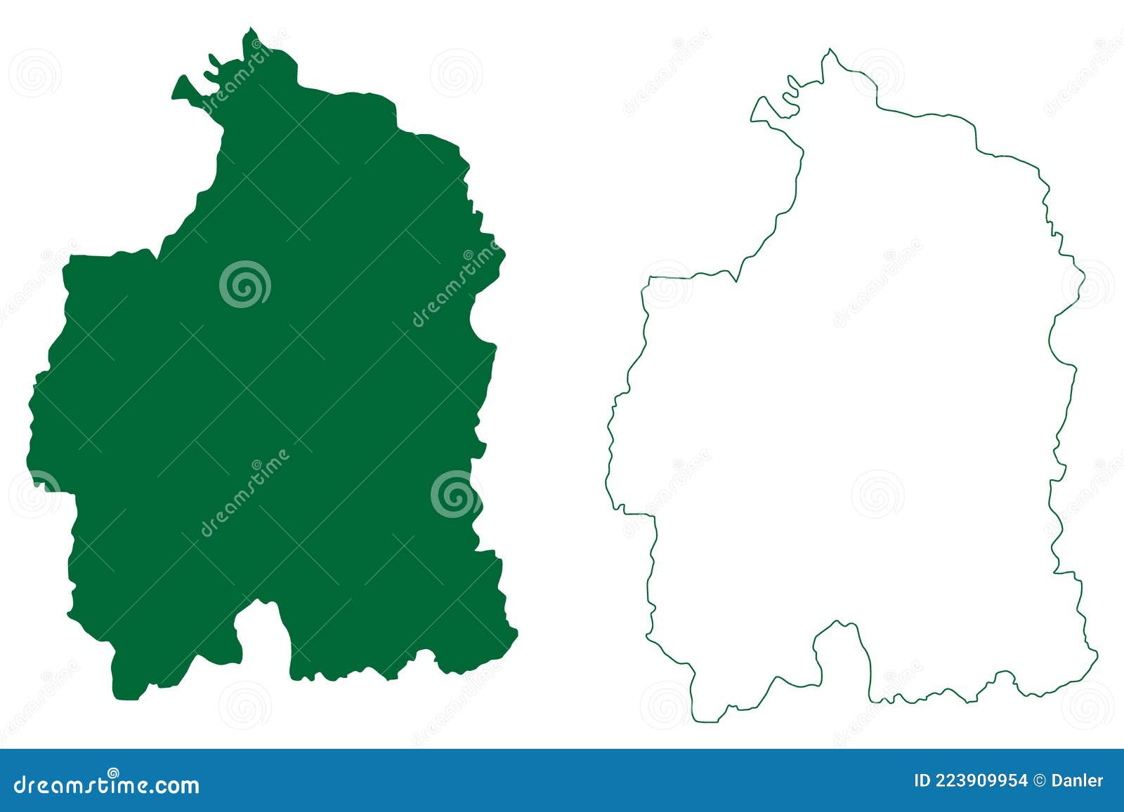 Moga District Punjab State, Republic of India Map Vector Illustration ...