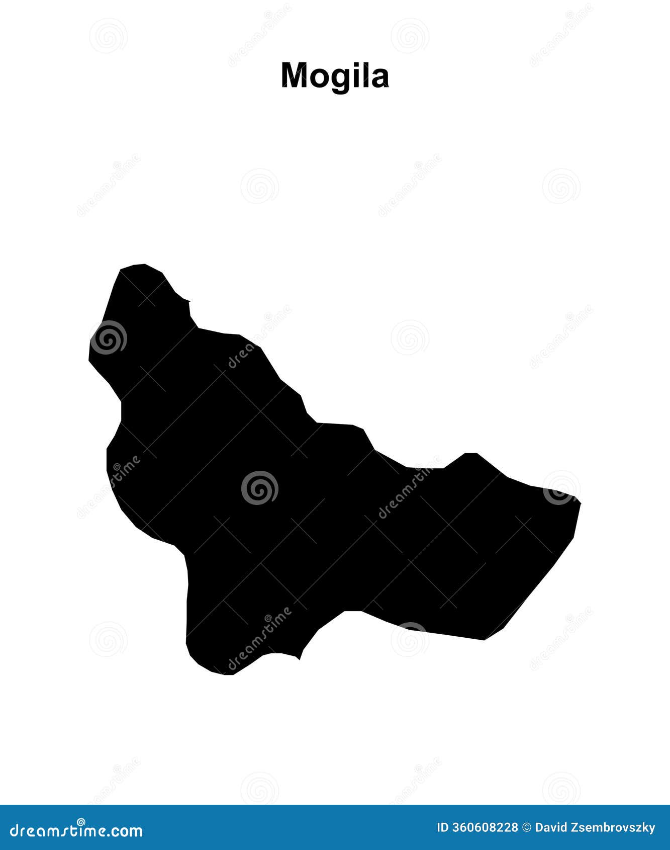 Mogila Outline Map Vector Illustration | CartoonDealer.com #334727882