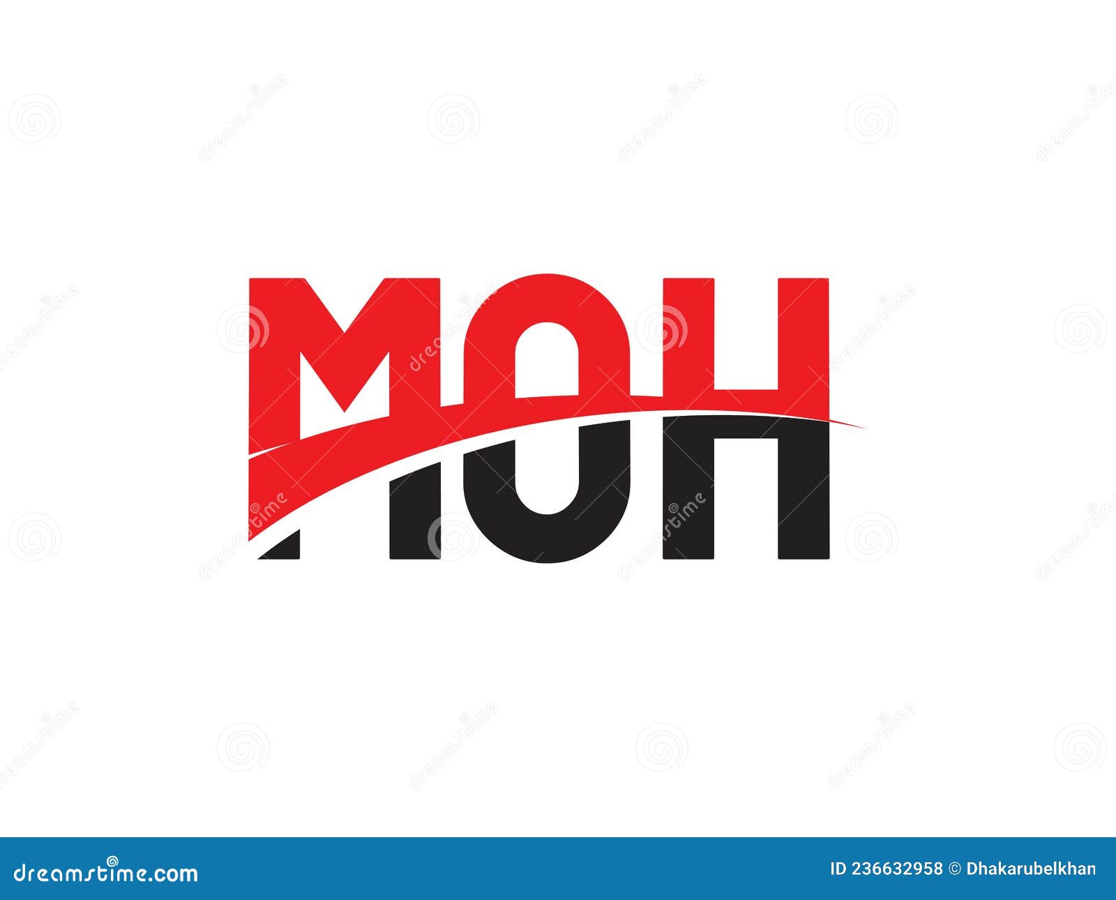 MOH Letter Initial Logo Design Stock Vector - Illustration of concept ...