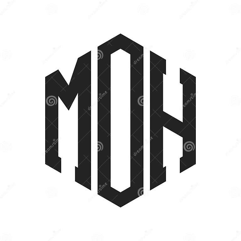 MOH Logo Design. Initial Letter MOH Monogram Logo Using Hexagon Shape ...
