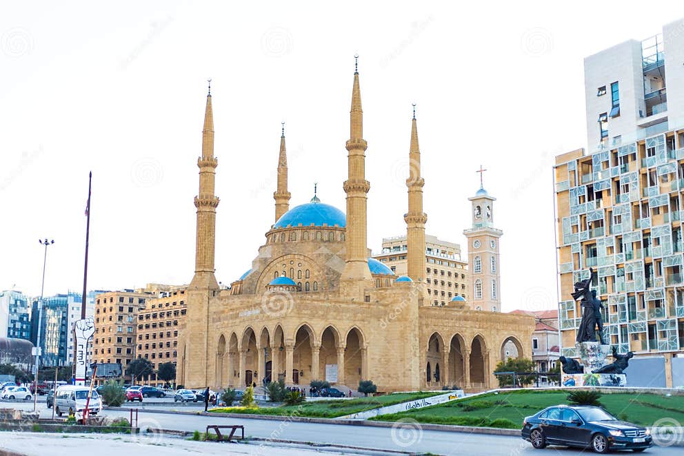 Mohammad Al-Amin Mosque in the Downtown Editorial Image - Image of ...