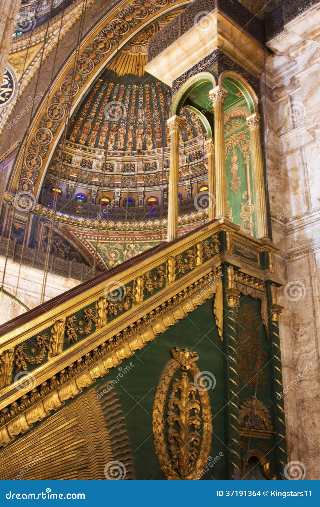 Mohammed Ali Mosque Interior in Cairo Citadel,Egypt Stock Photo - Image ...