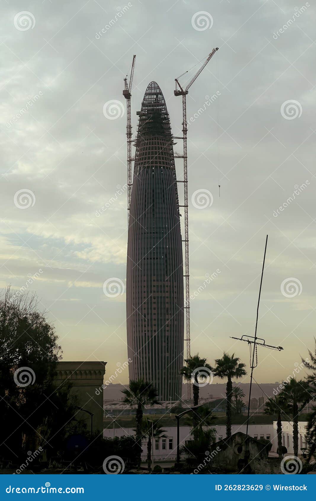 Mohammed VI Tower Under Construction in Rabat Editorial Stock Image ...