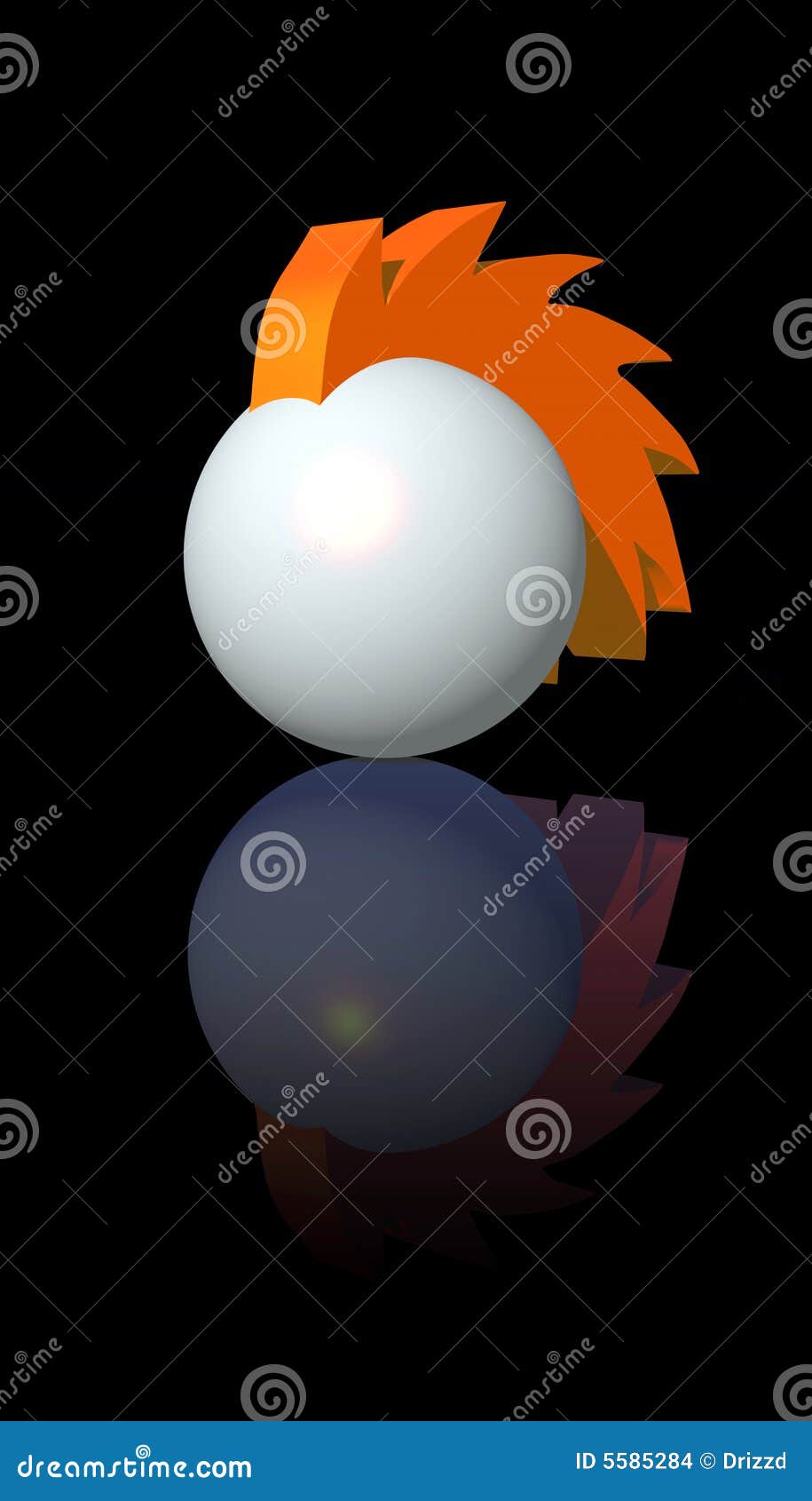 Mohawk ball logo stock illustration. Illustration of reflect - 5585284