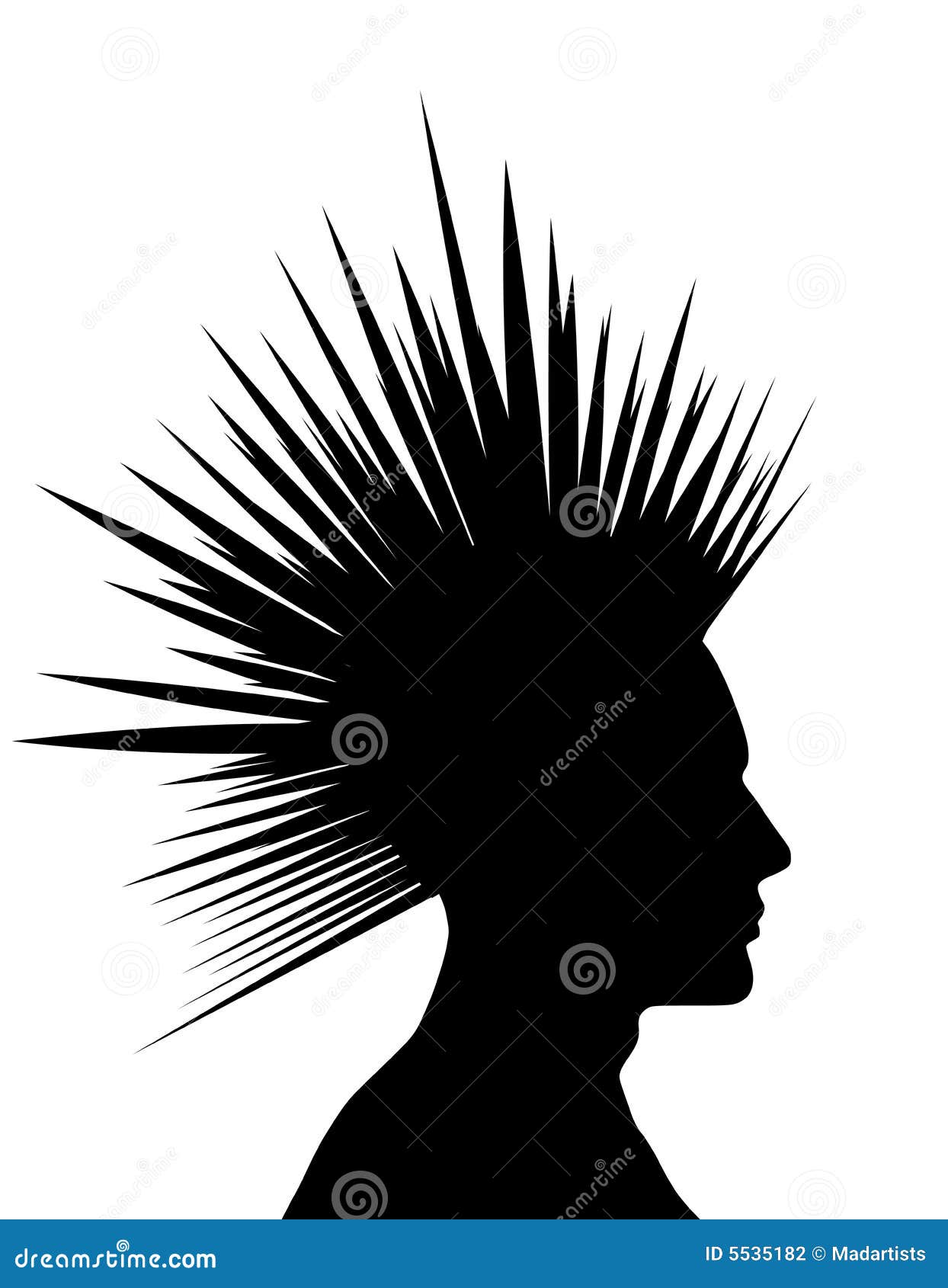 Mohawks Hairstyle Stock Illustrations – 1 Mohawks Hairstyle Stock ...