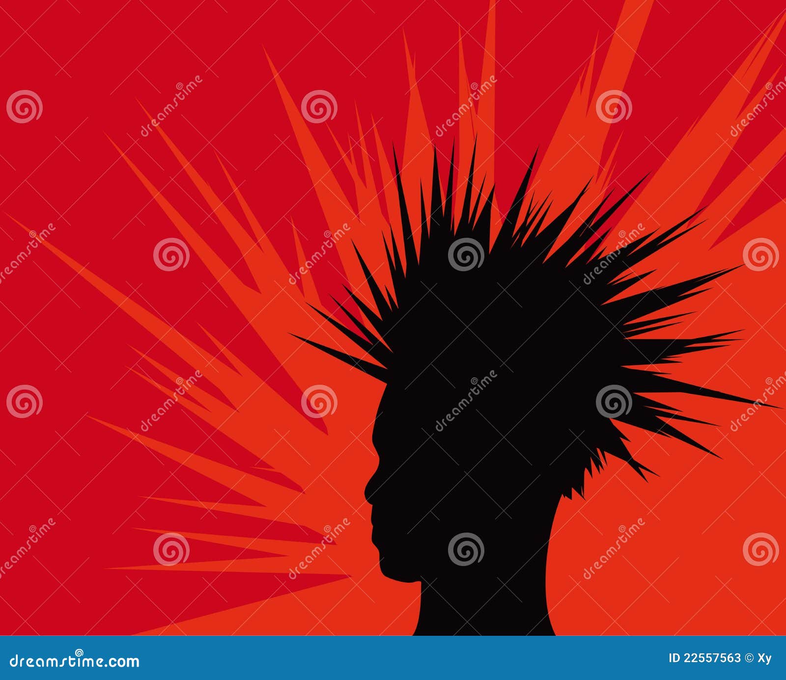 Mohawk Man Illustration Cartoon Vector | CartoonDealer.com #22557563