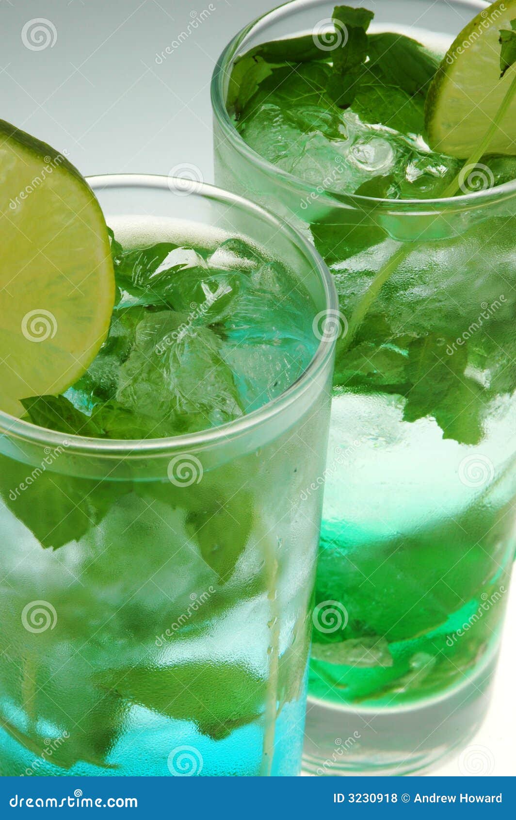 Mohito cocktails stock photo. Image of lime, mint, blue - 3230918