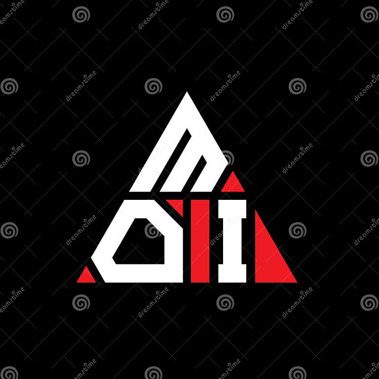 MOI Triangle Letter Logo Design with Triangle Shape. MOI Triangle Logo ...