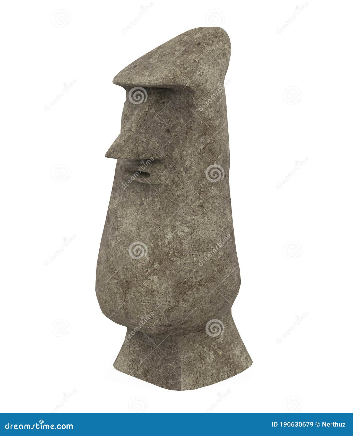 Moia Statue Isolated stock illustration. Illustration of travel - 190630679