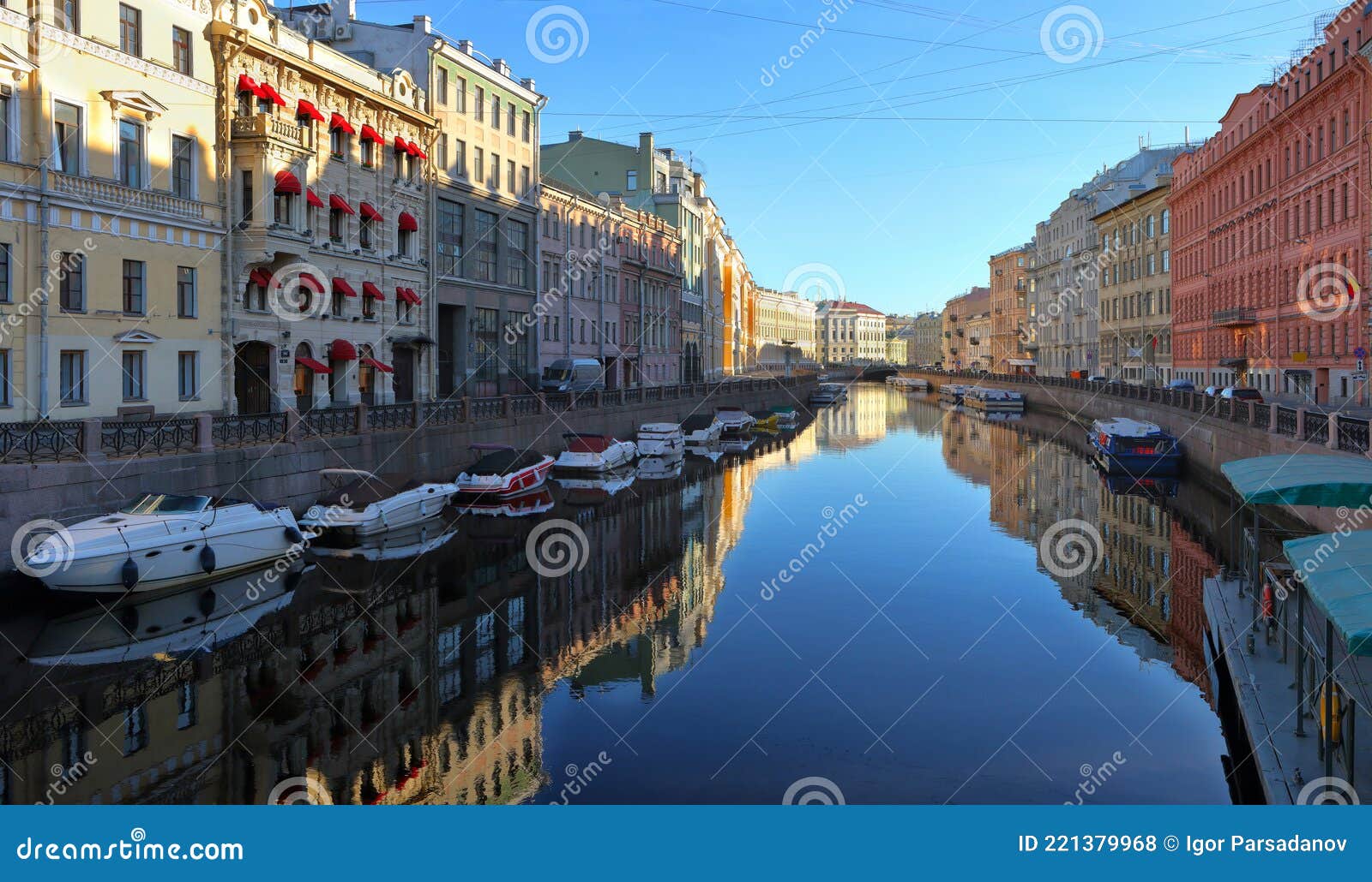Moika River in St. Petersburg at Dawn Editorial Stock Photo - Image of ...