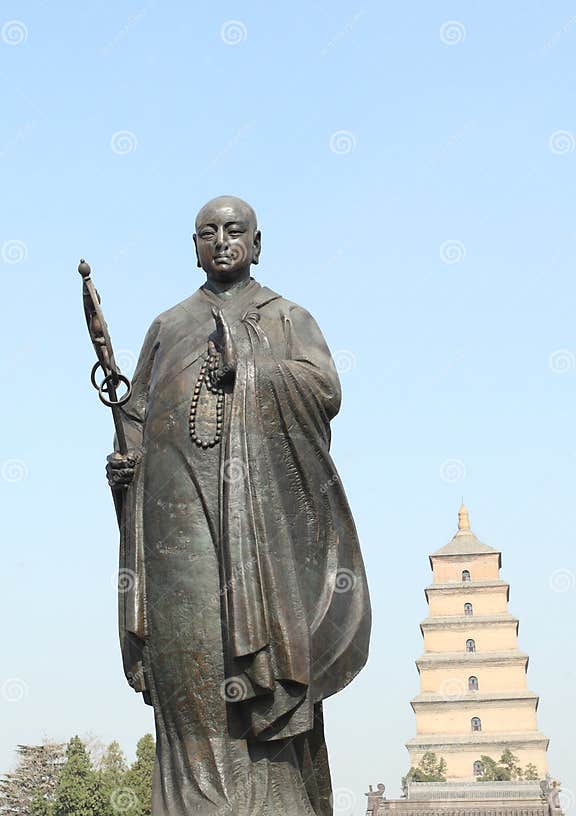 Moine chinois photo stock. Image du ciel, célèbre, bouddhiste - 22242162