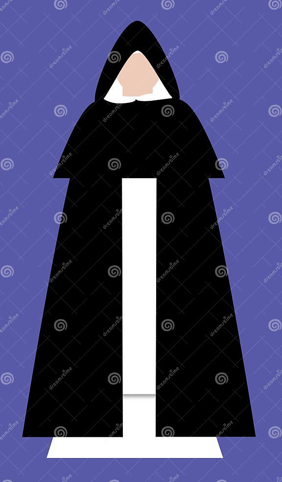 Moine dominicain illustration stock. Illustration du capot - 47168077