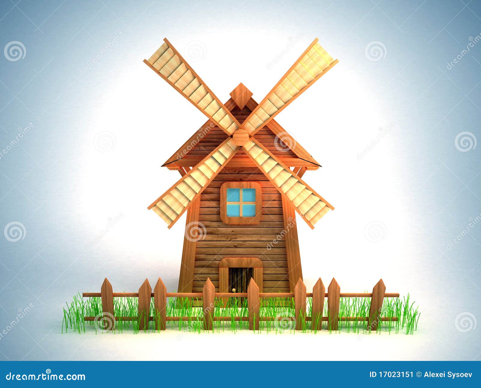Moinho de vento ilustração stock. Ilustração de fundo - 17023151
