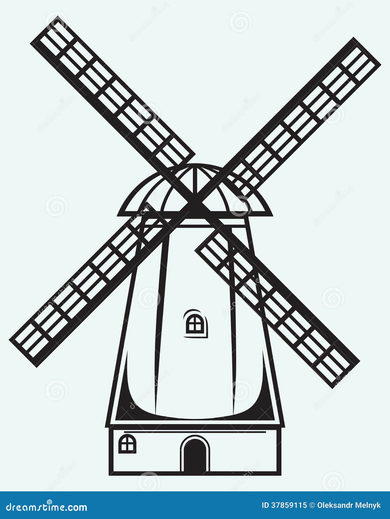 Moinho do símbolo ilustração do vetor. Ilustração de arte - 37859115
