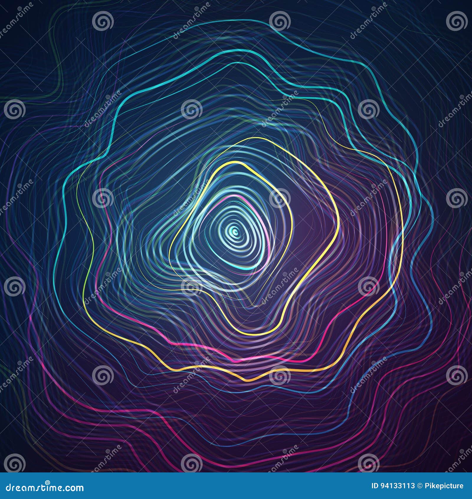 Moire Abstract Texture Vector. Vector Warped Lines Colorful Background ...