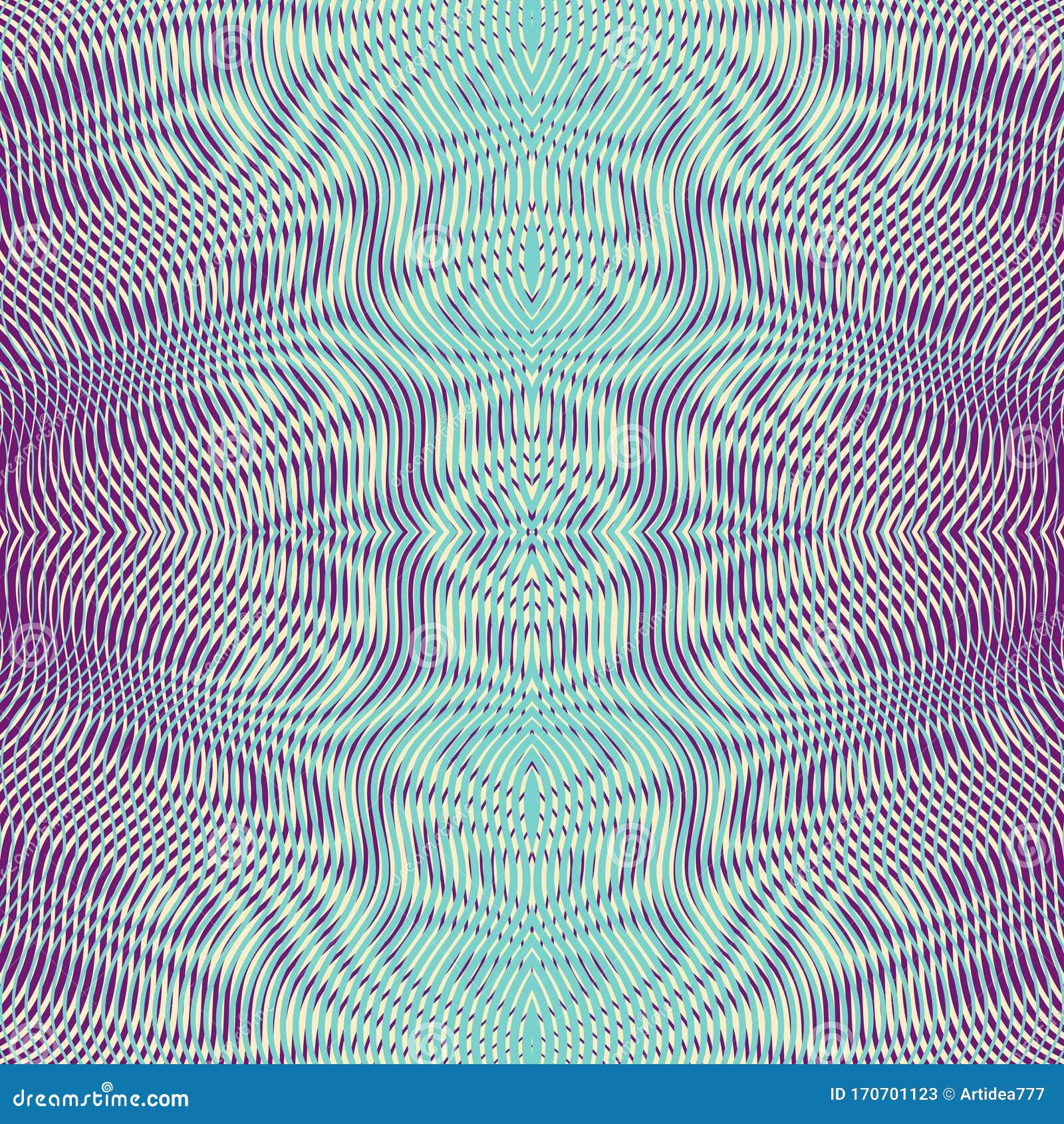 Moire Effect Colored Geometric Symmetric Seamless Pattern Stock ...