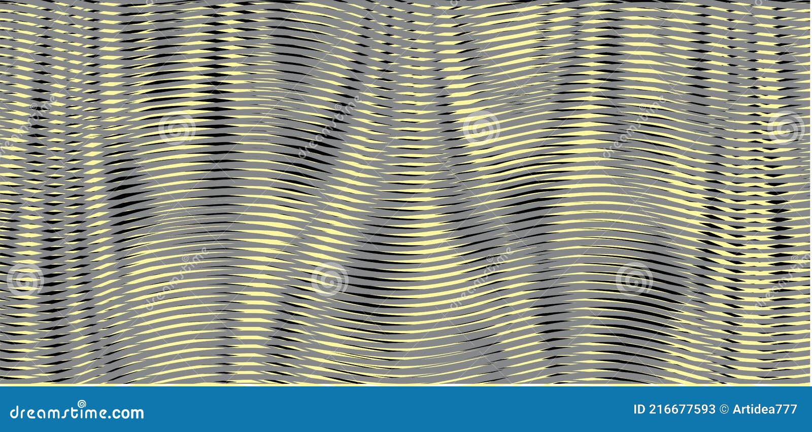 Moire Monochrome Texture With Wavy Futuristic Abstract Linear Forms