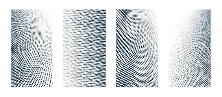 Moire Pattern Dots Vector Abstract Backgrounds Collection. Stock Vector ...