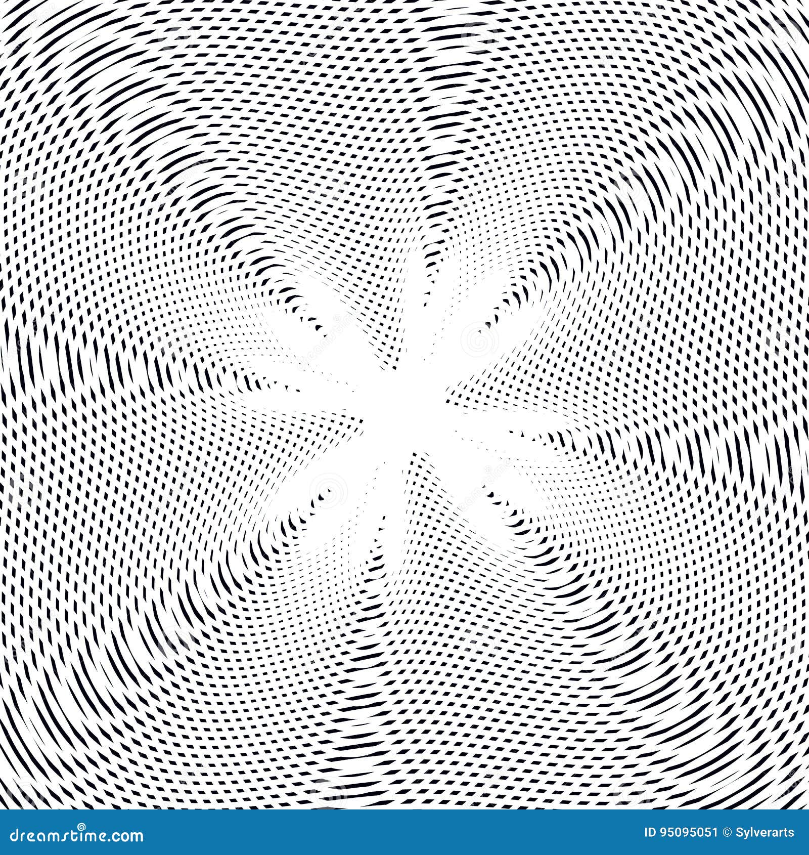 Moire Pattern, Monochrome Vector Background with Trance Effect. Stock ...