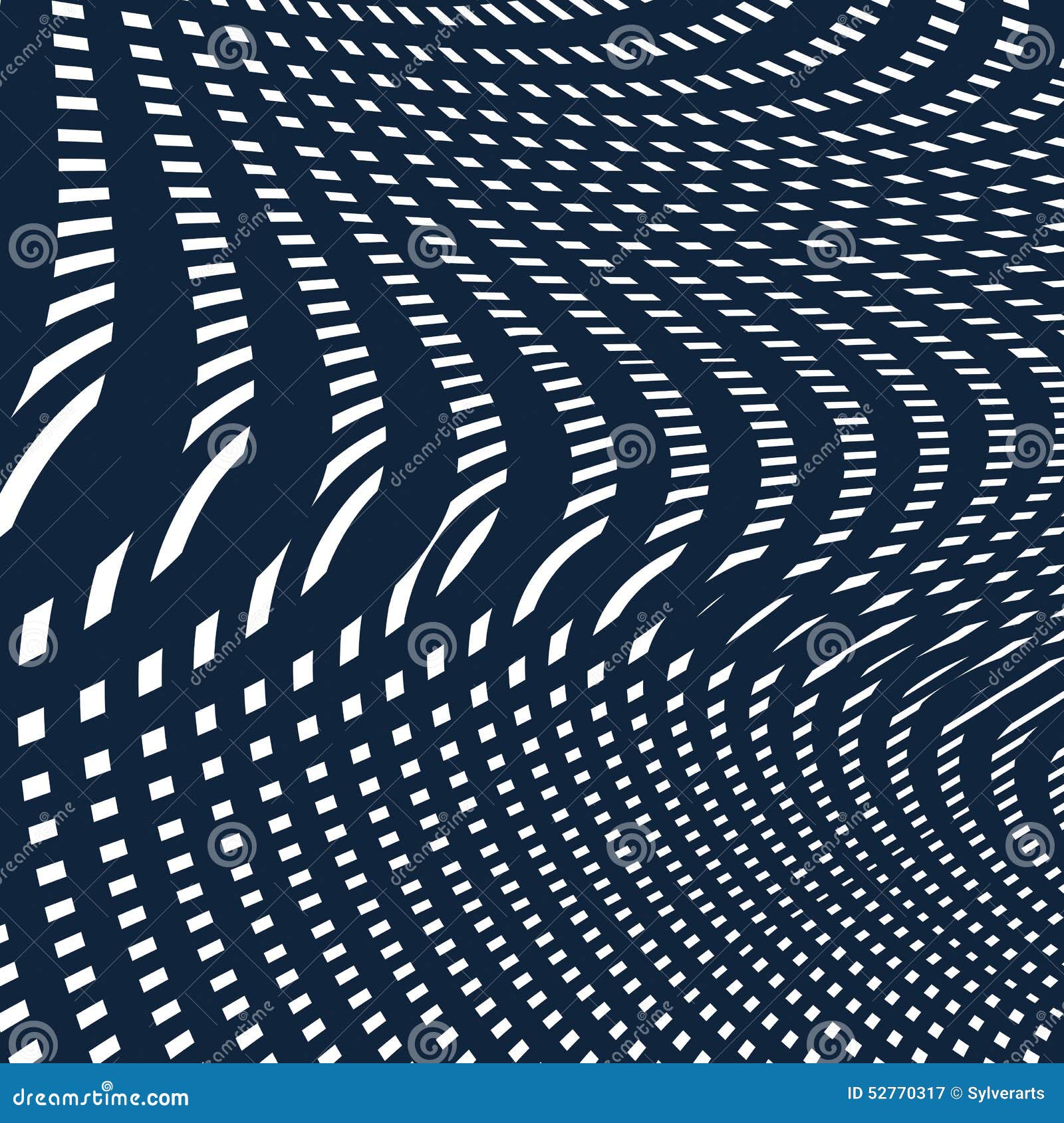 Moire Pattern, Op Art Background. Hypnotic Vector Backdrop with Stock ...