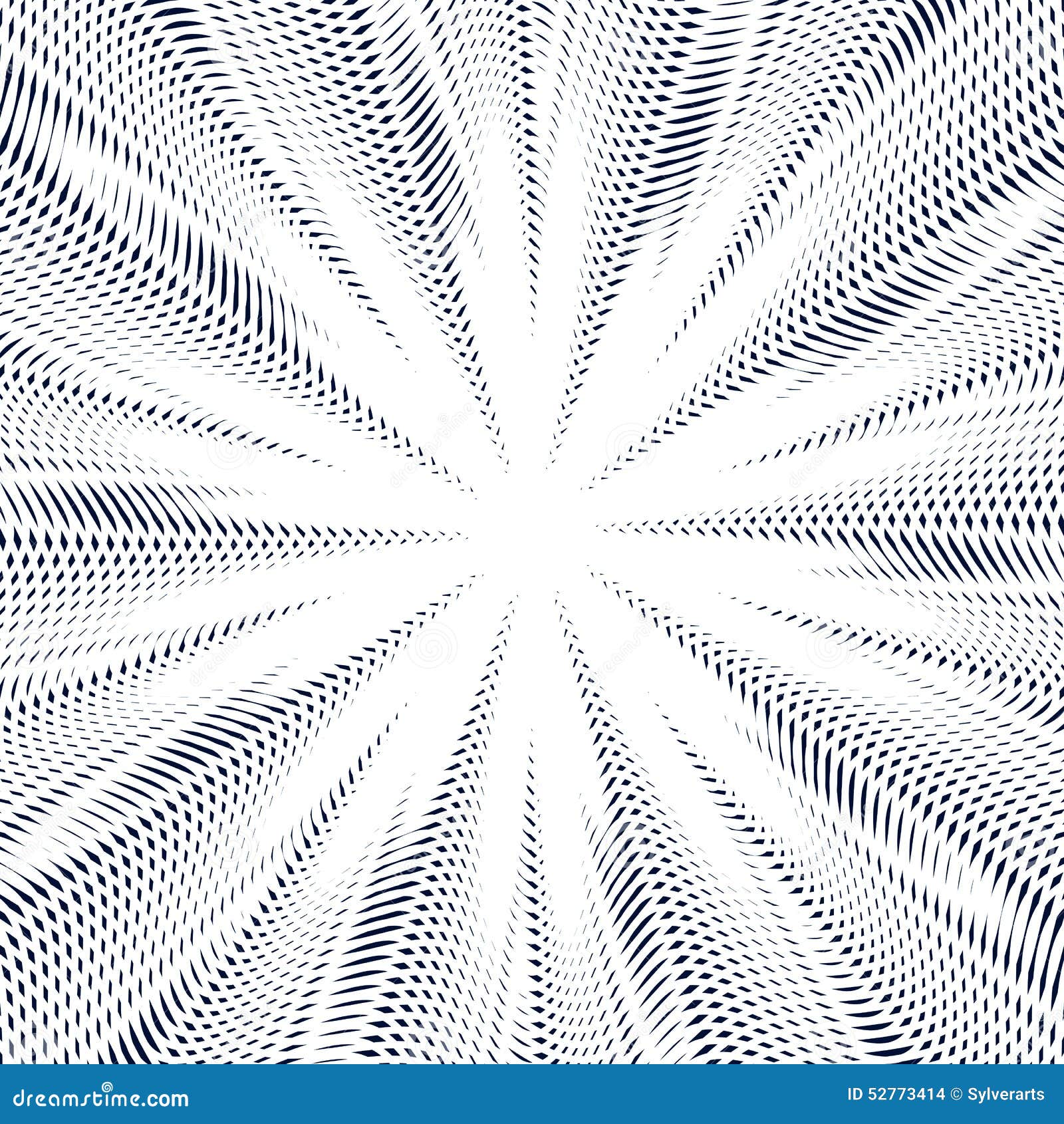 Moire Pattern Vector Monochrome Background With Trance Effect Stock