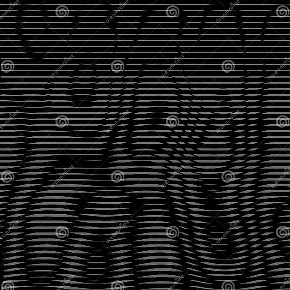 Moire Texture, Dynamical Rippled Surface, Visual Halftone Wave Shape ...