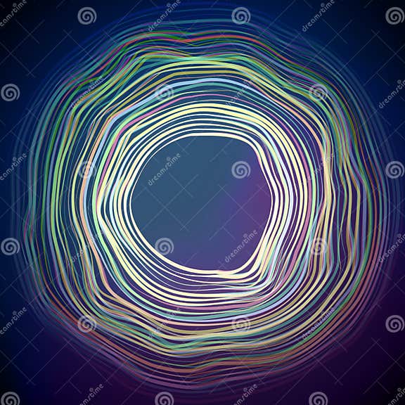 Moire Texture Vector. Vector Warped Lines Background. Moire Effect ...