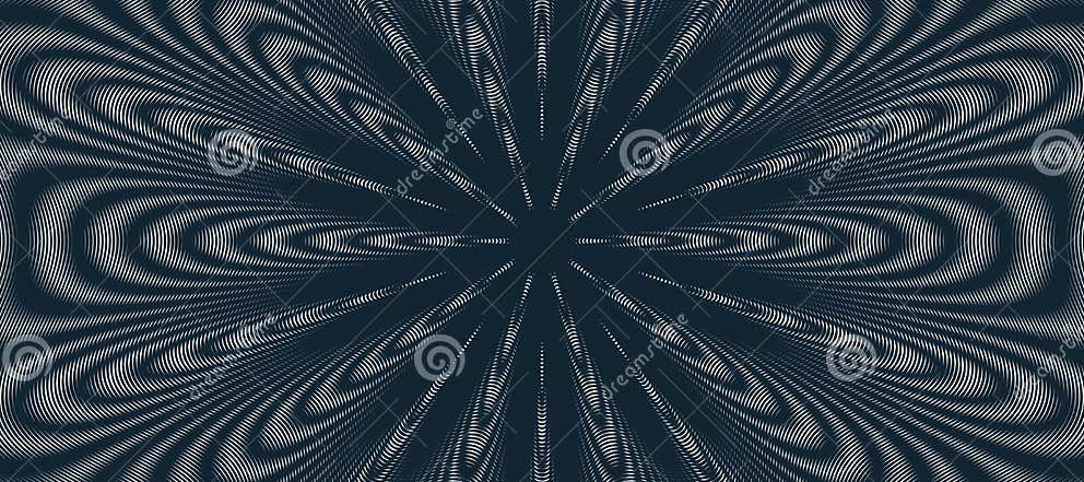 Moire Wave Vector Abstract Background, Linear Contrast Virtual Digital ...