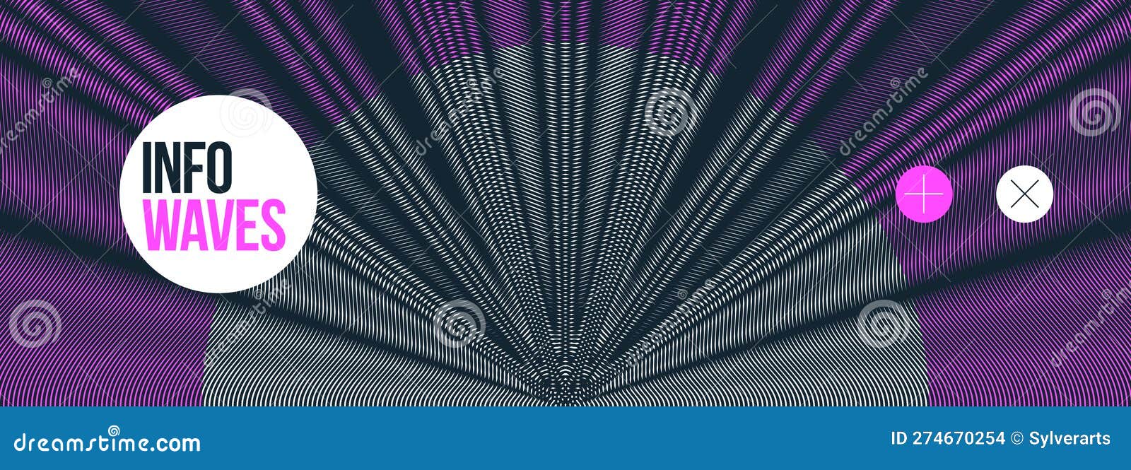 Moire Wave Vector Abstract Background, Linear Contrast Virtual Digital ...