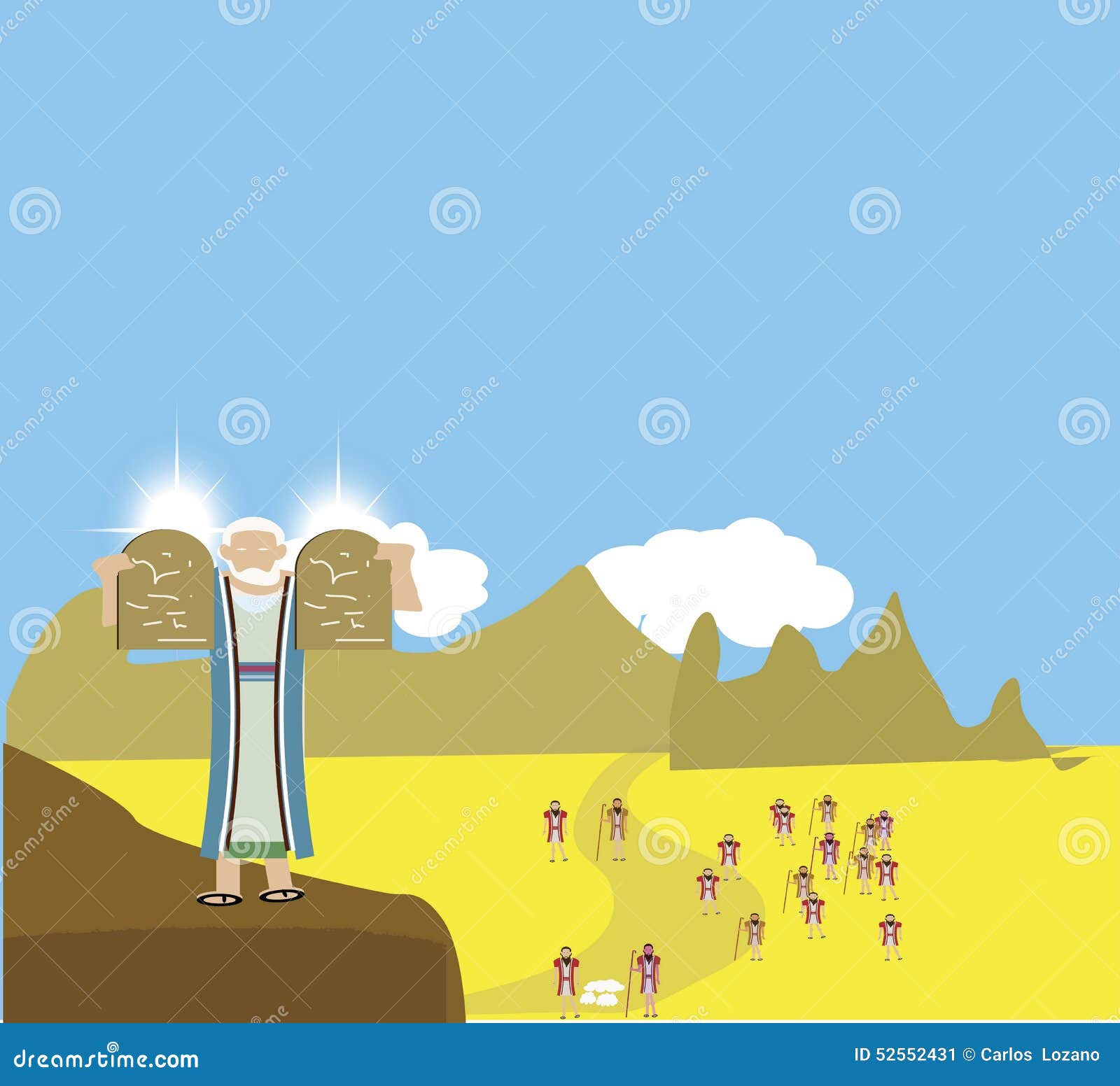 Moses With Tables Of The Ten Commandments Stock Photo | CartoonDealer ...