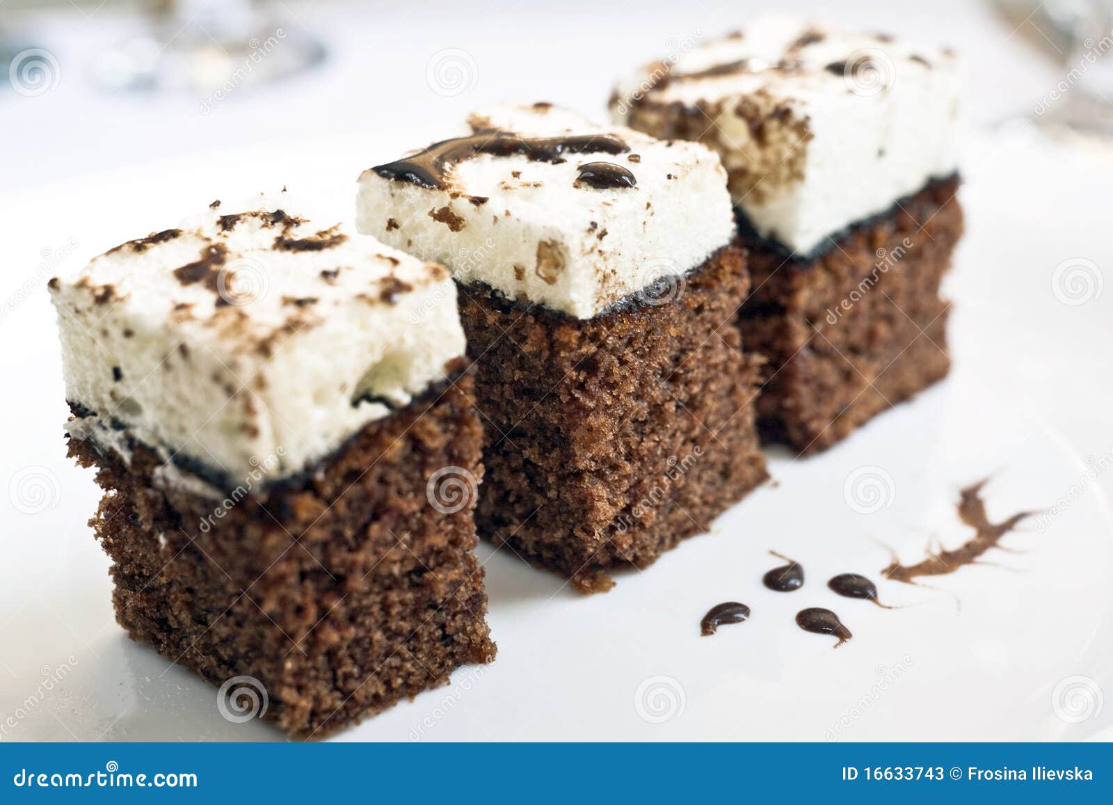 Moist cake pieces on plate stock image. Image of tasty - 16633743