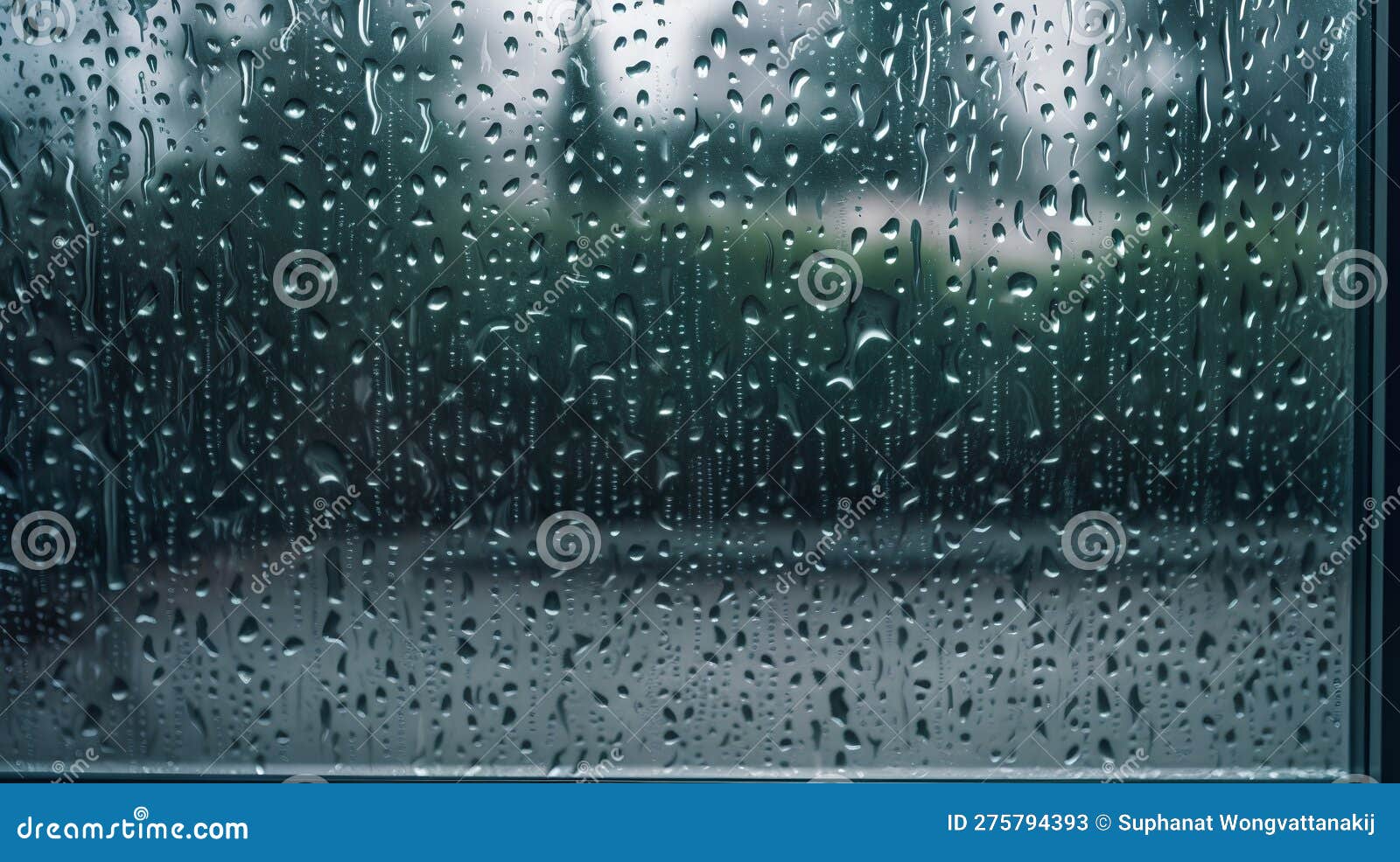 Moist Window Background, Image Ai Generated Stock Illustration ...