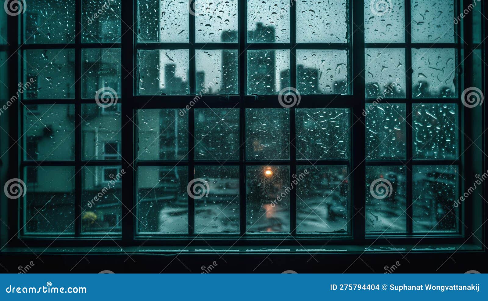 Moist Window Background, Image Ai Generated Royalty-Free Stock ...