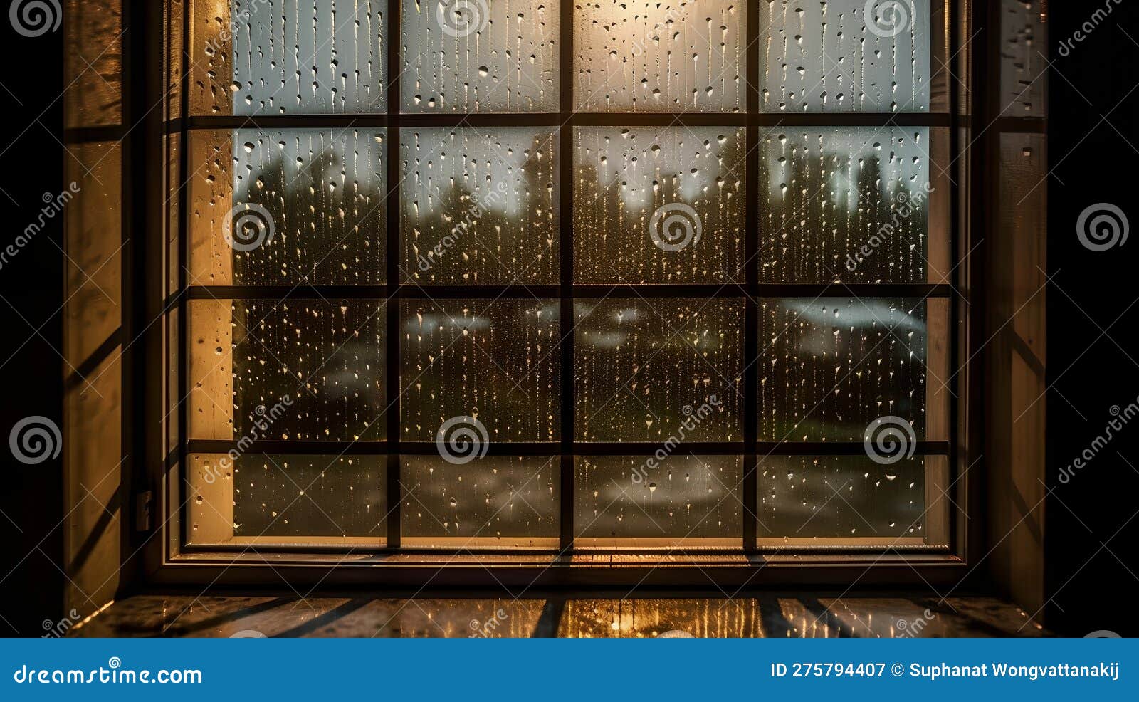 Moist Window Background, Image Ai Generated Stock Photography ...