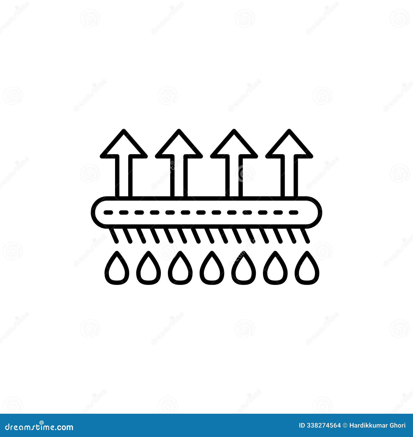 Moisture Wicking Process Cartoon Vector | CartoonDealer.com #18967119