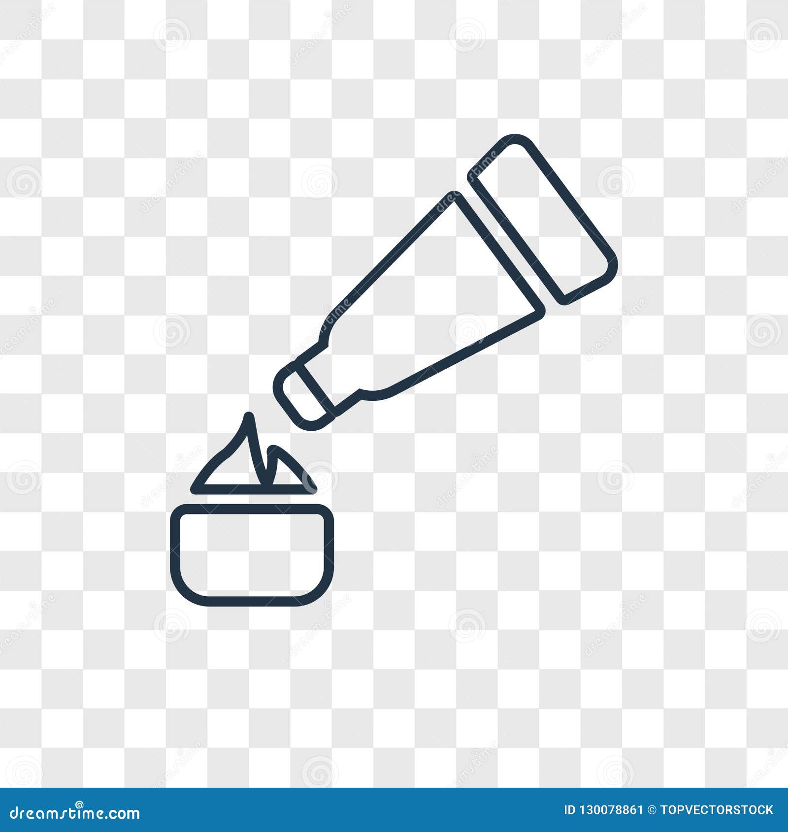 Moisturizer Concept Vector Linear Icon Isolated on Transparent B Stock ...