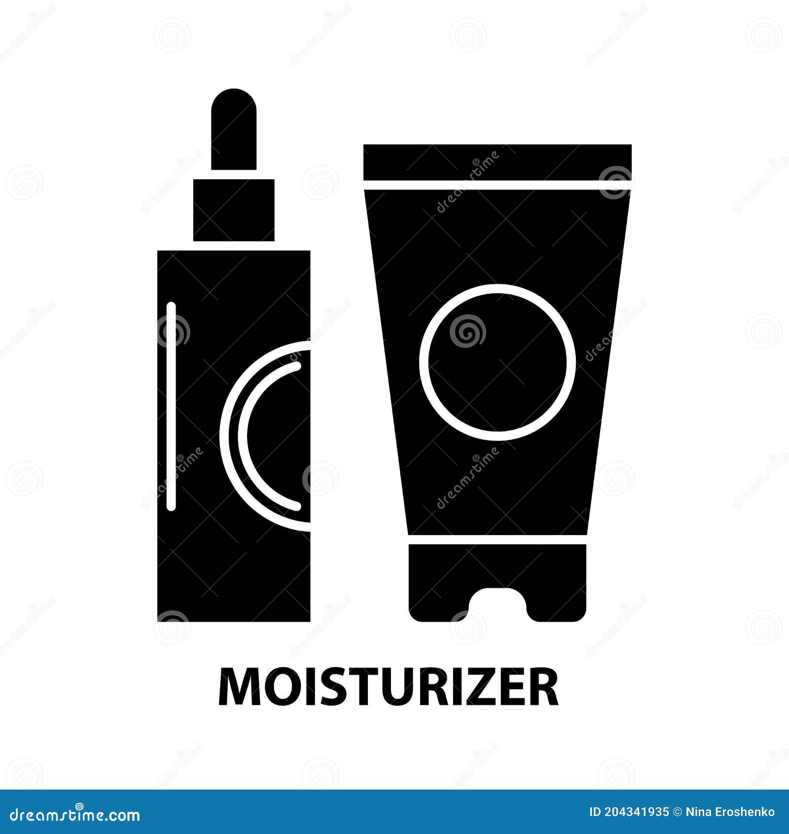 Moisturizer Icon, Black Vector Sign with Editable Strokes, Concept ...