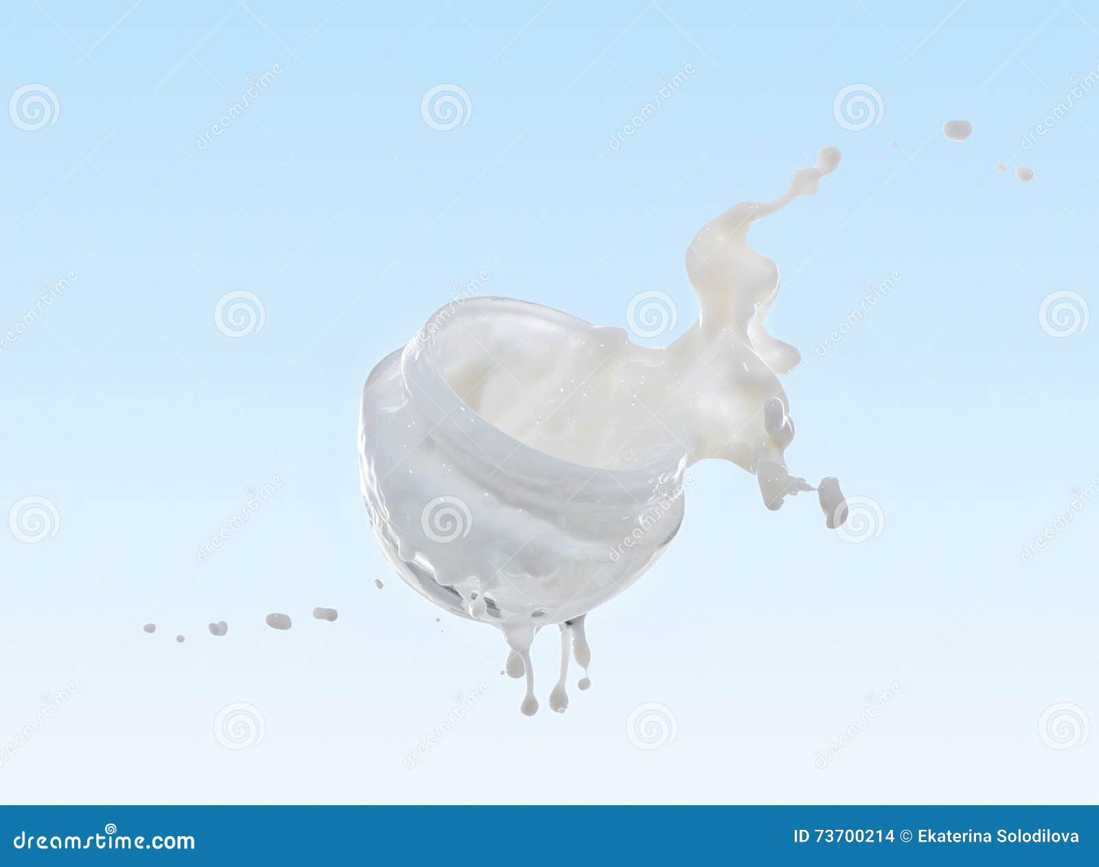 The Jar Of Moisturizing Cream With Big Water Splash Around The Jar ...