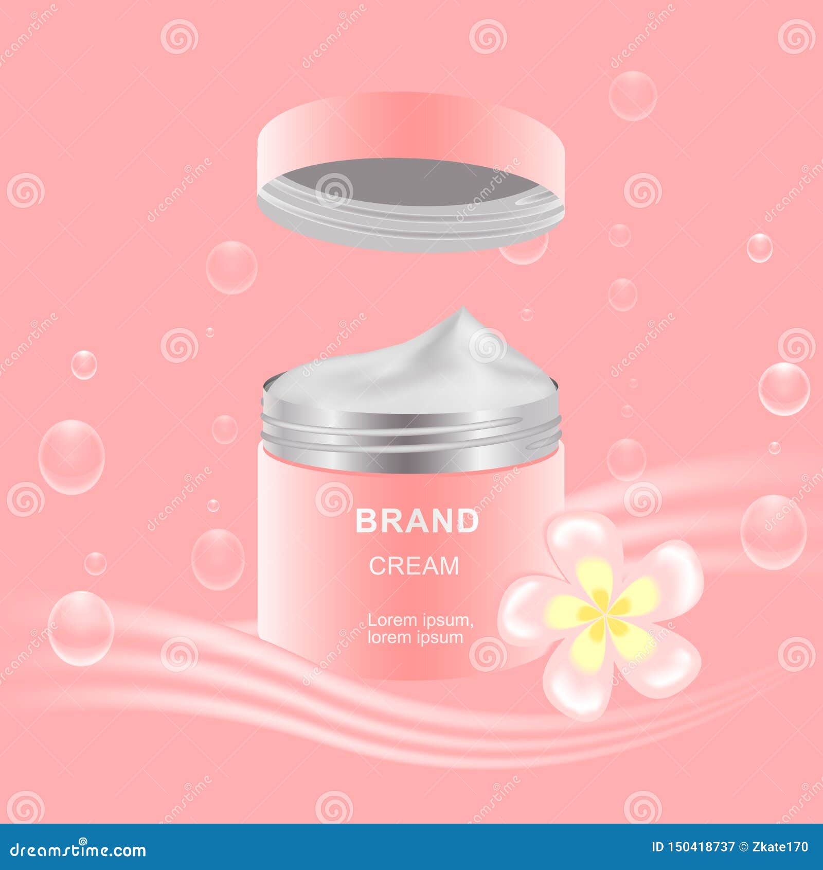 Moisturizing Face Cream. Template for Advertising Your Product Stock ...