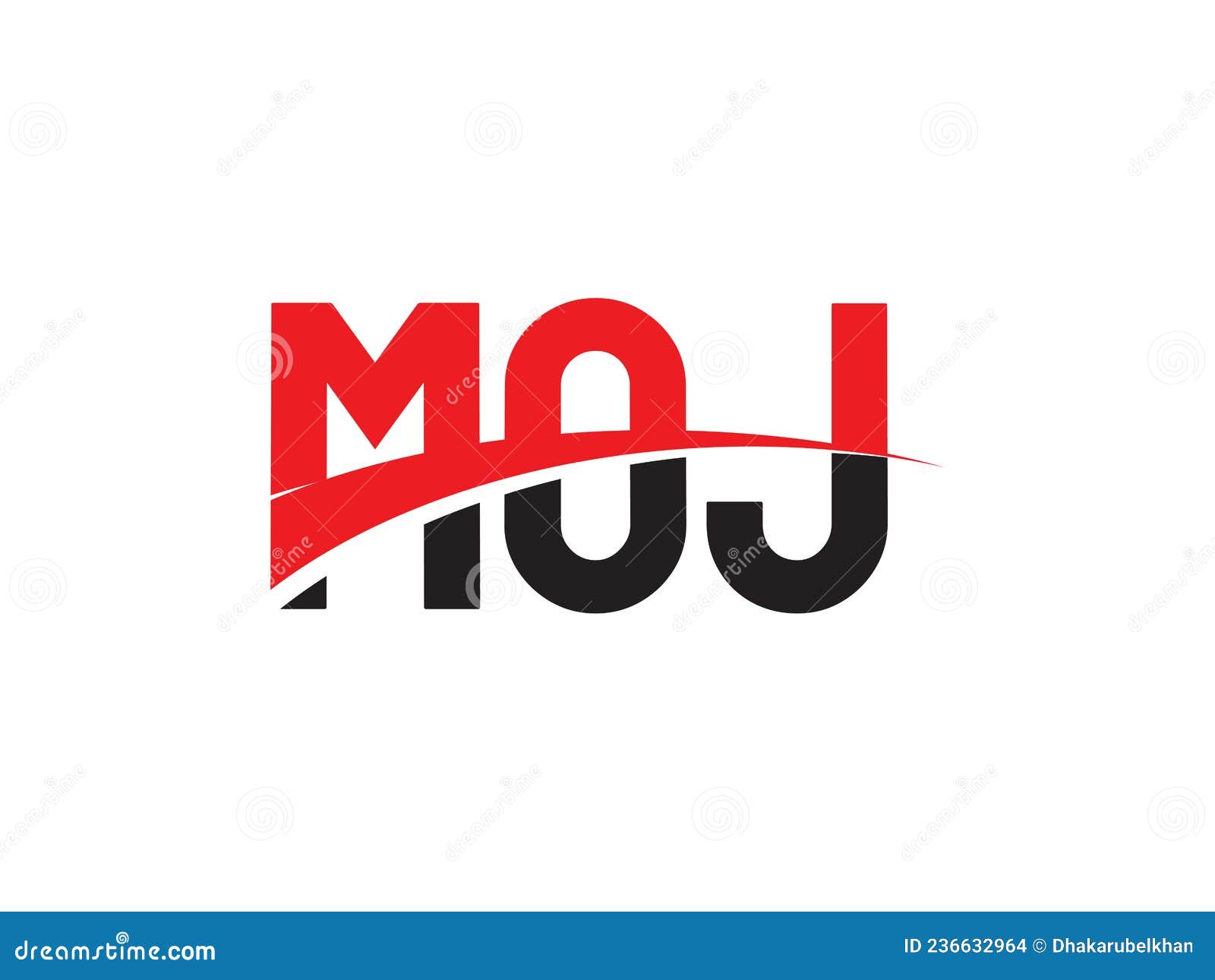 MOJ Letter Initial Logo Design Stock Vector - Illustration of concept ...