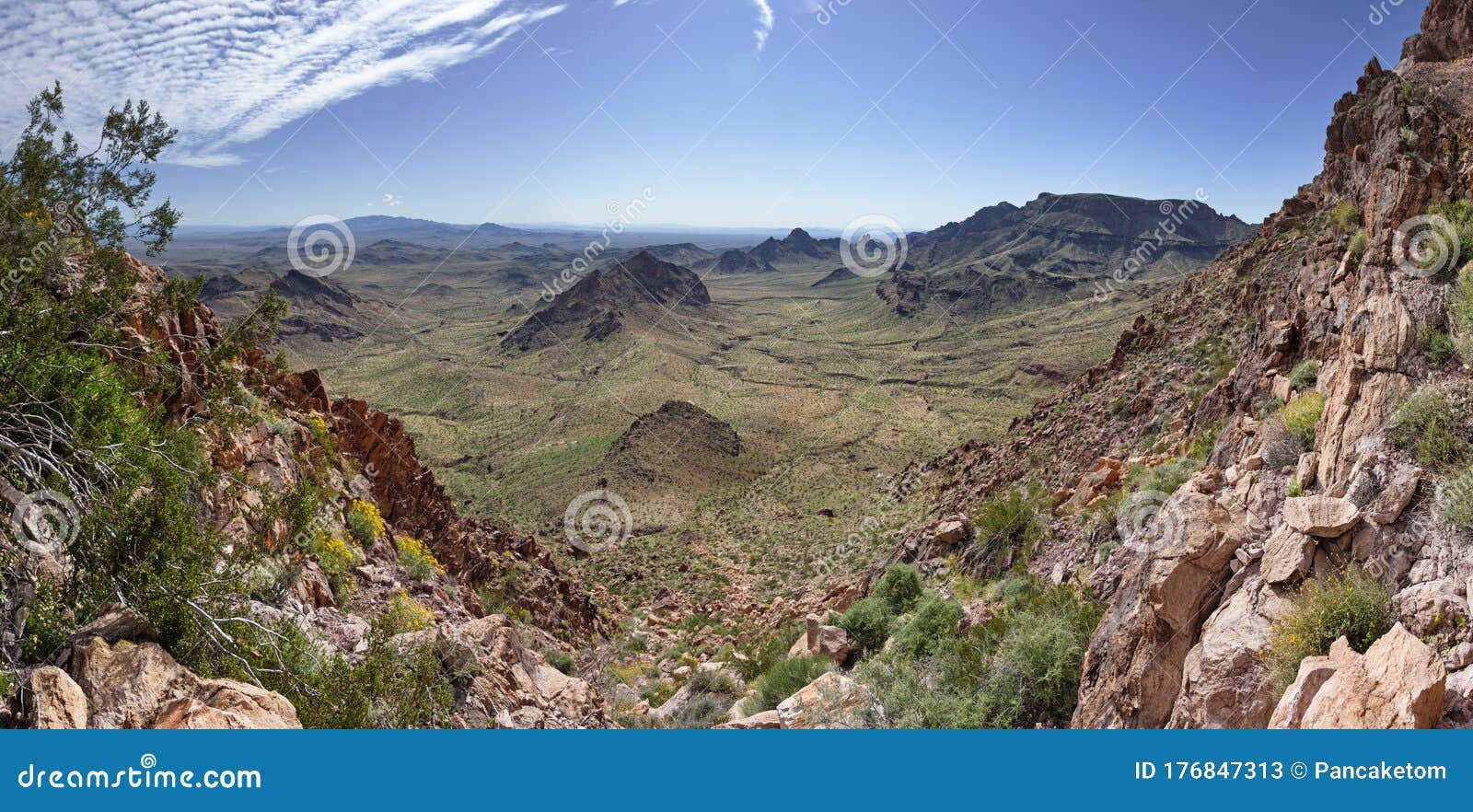 Mojave Desert Panorama stock image. Image of horizon - 176847313