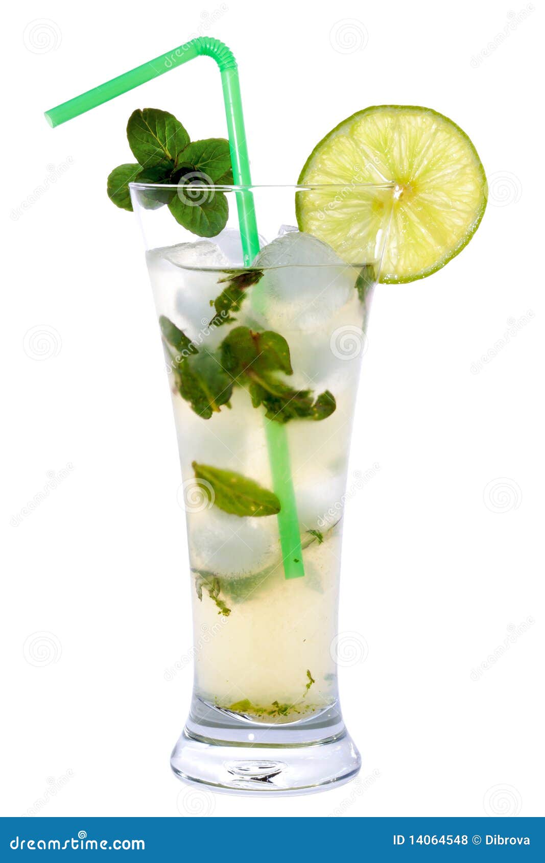 Mojito stock photo. Image of lime, cold, cocktail, isolated - 14064548