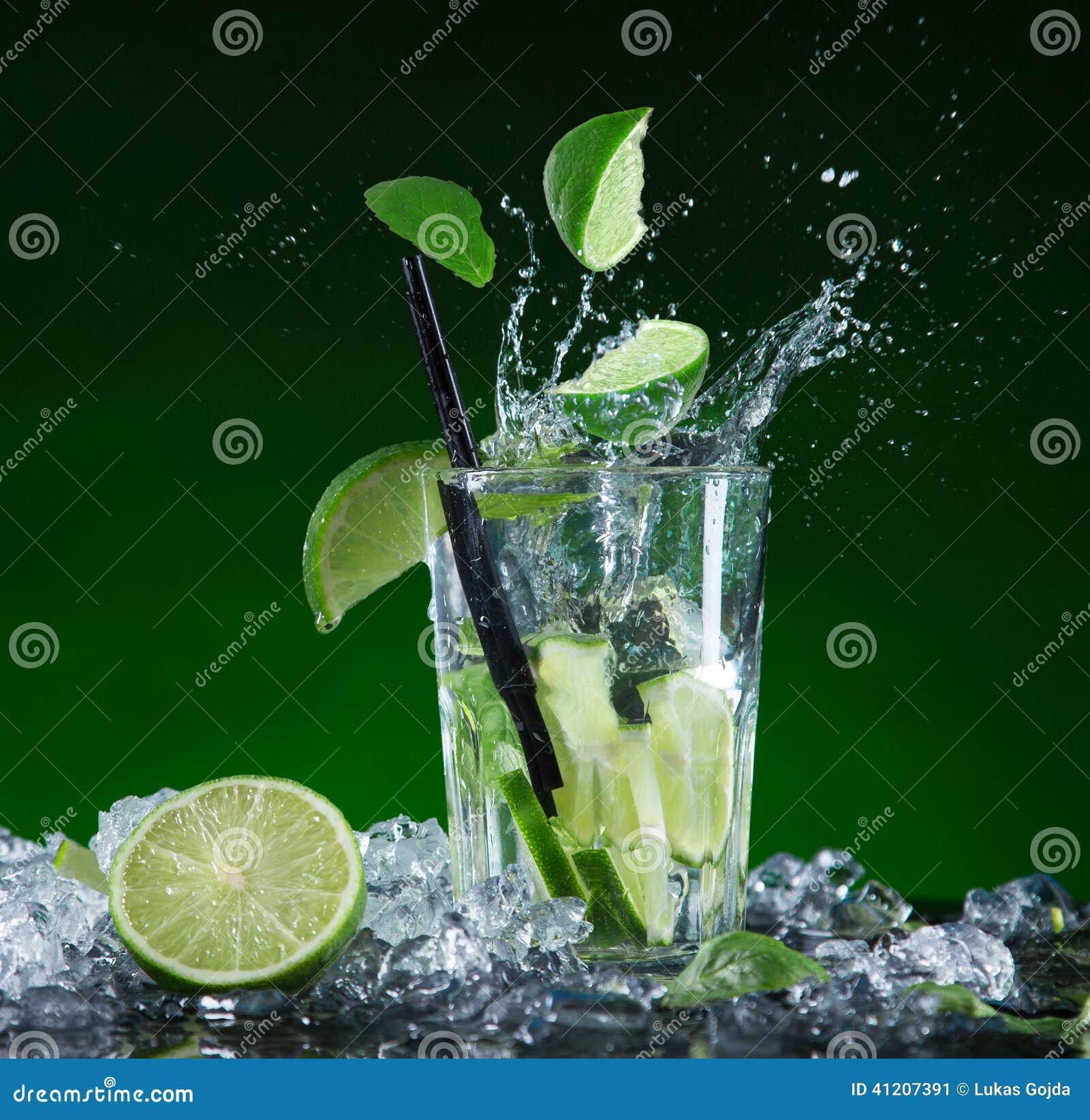 Mojito cocktail stock image. Image of glass, freeze, background - 41207391