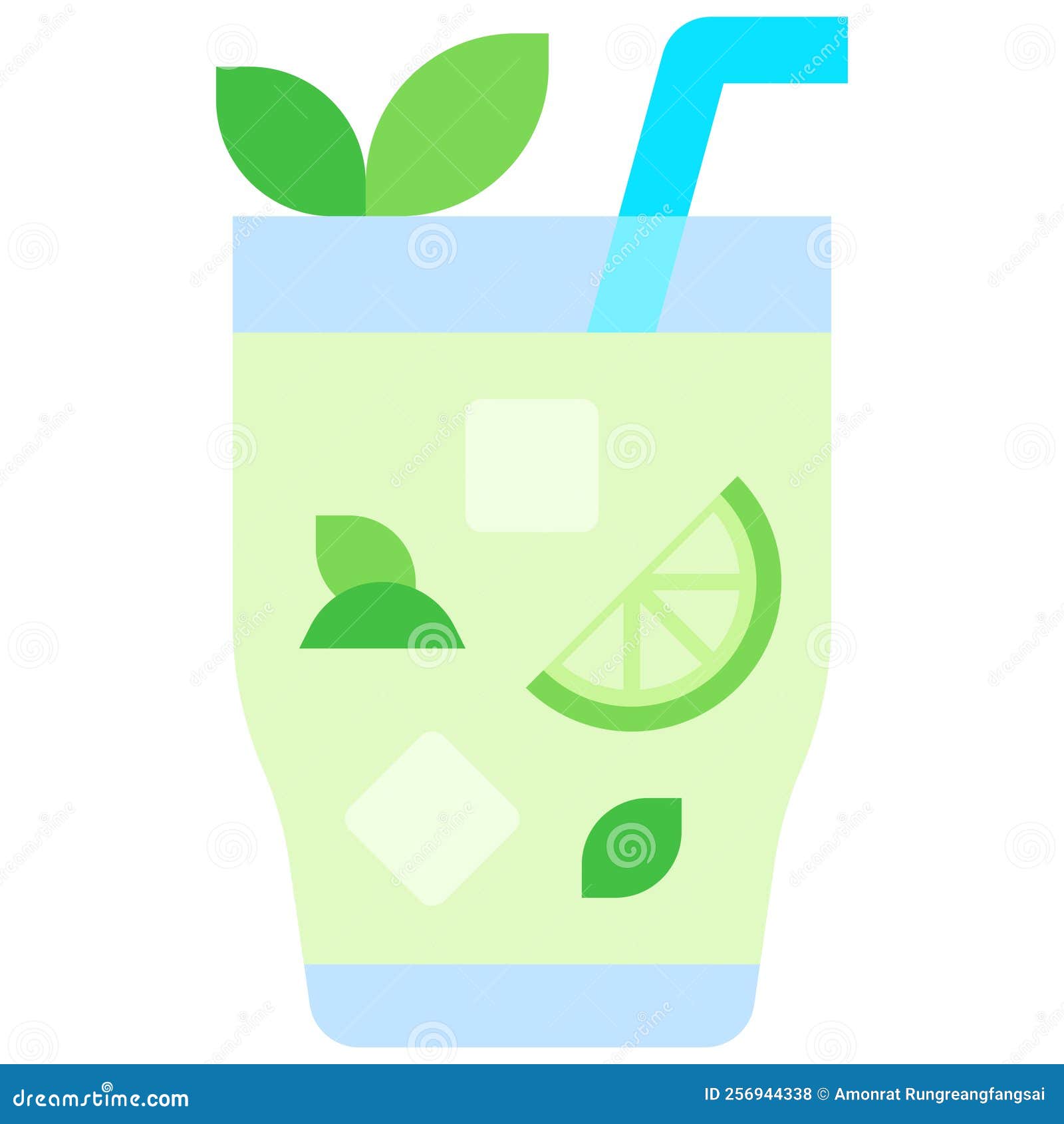 Mojito Cocktail Icon, Alcoholic Mixed Drink Vector Stock Vector ...