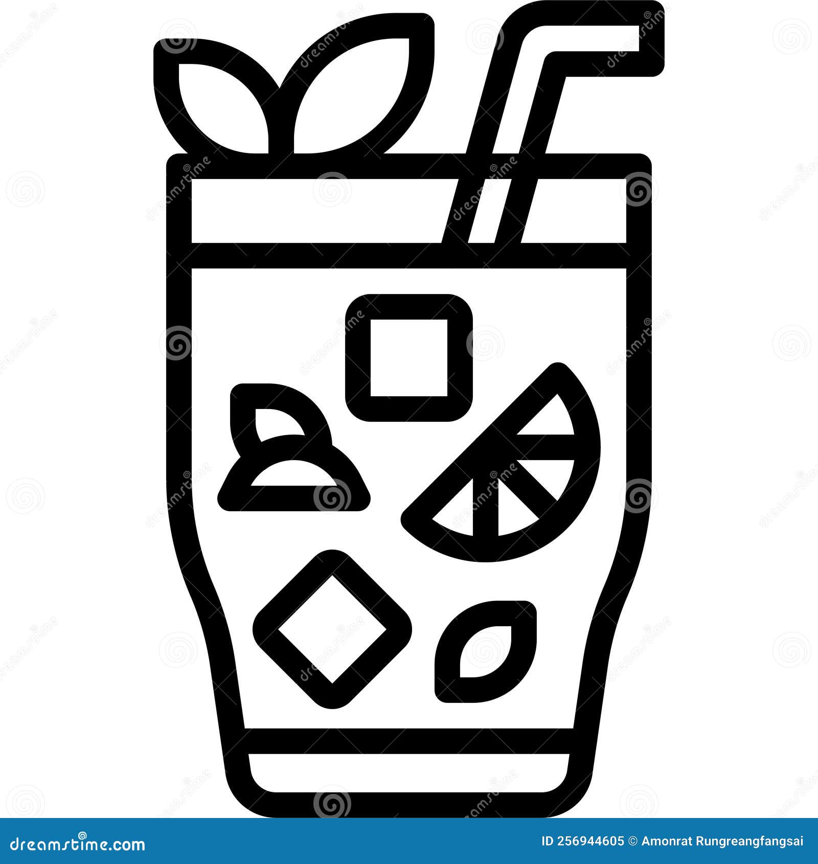 Mojito Cocktail Icon, Alcoholic Mixed Drink Vector Stock Vector ...