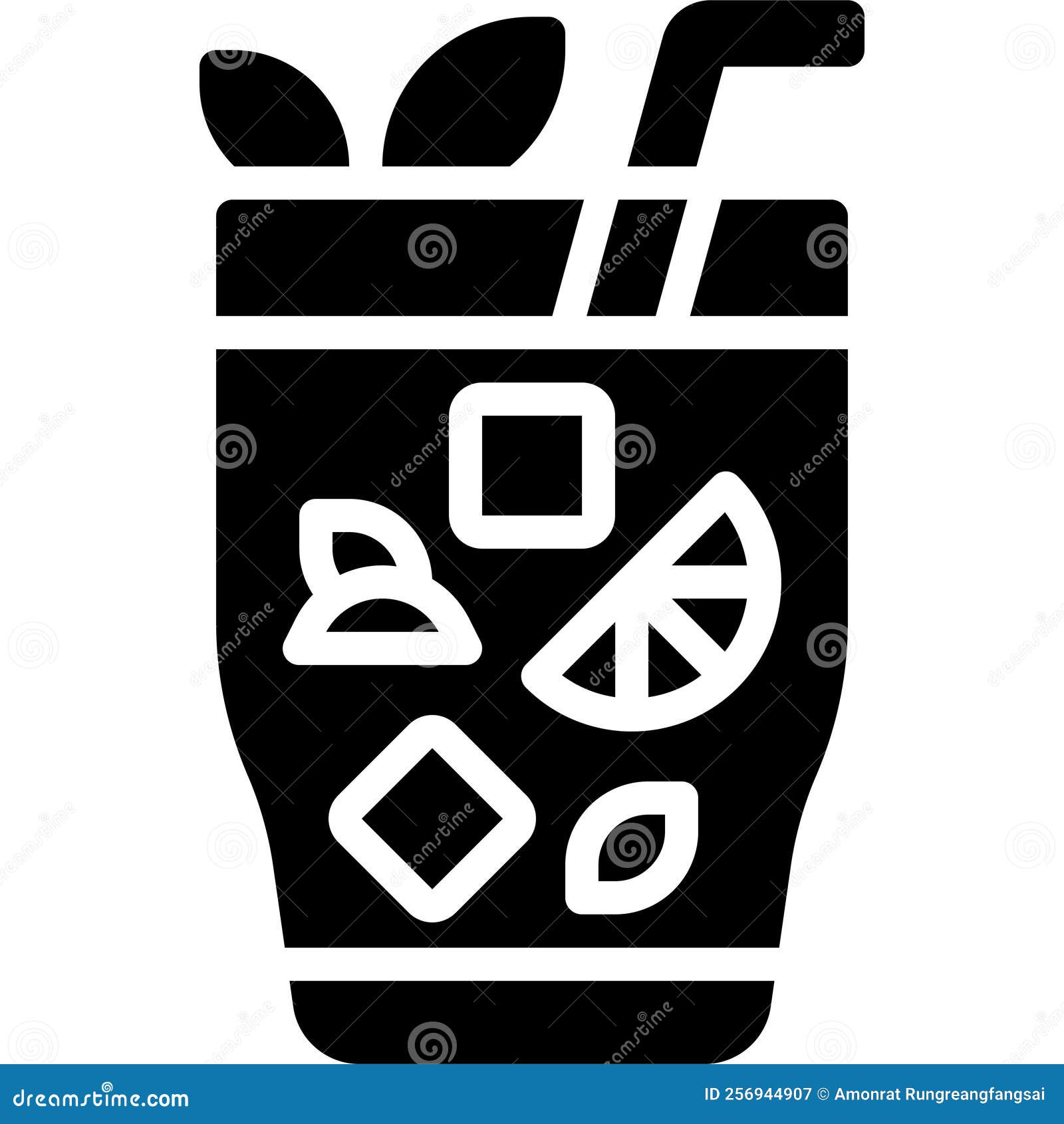 Mojito Cocktail Icon, Alcoholic Mixed Drink Vector Stock Vector ...