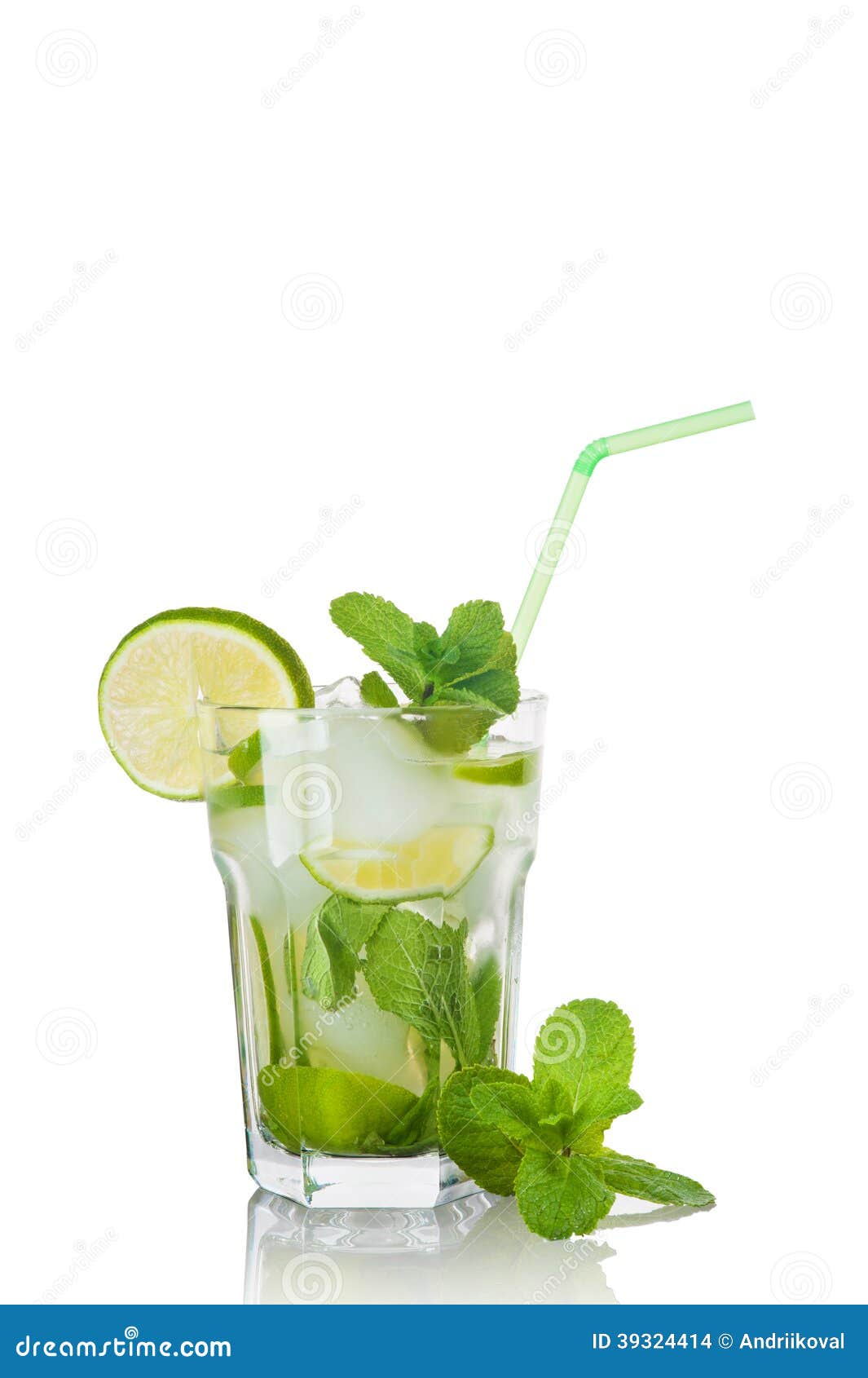 Mojito cocktail isolated stock photo. Image of lemonade - 39324414