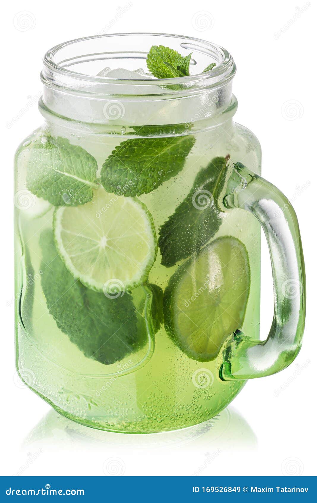 Mojito cocktail jar, paths stock image. Image of iced - 169526849