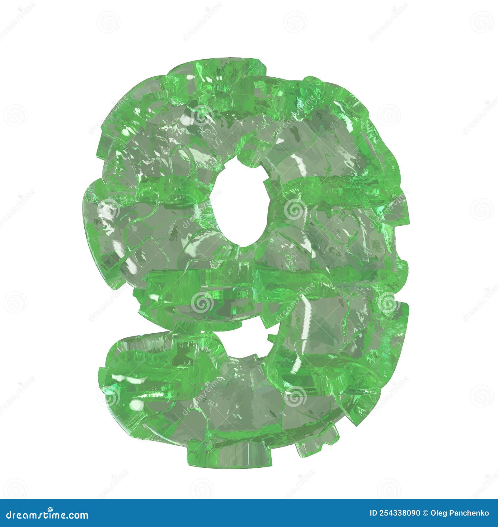 Mojito Colored Chipped Ice Number Stock Vector - Illustration of design ...