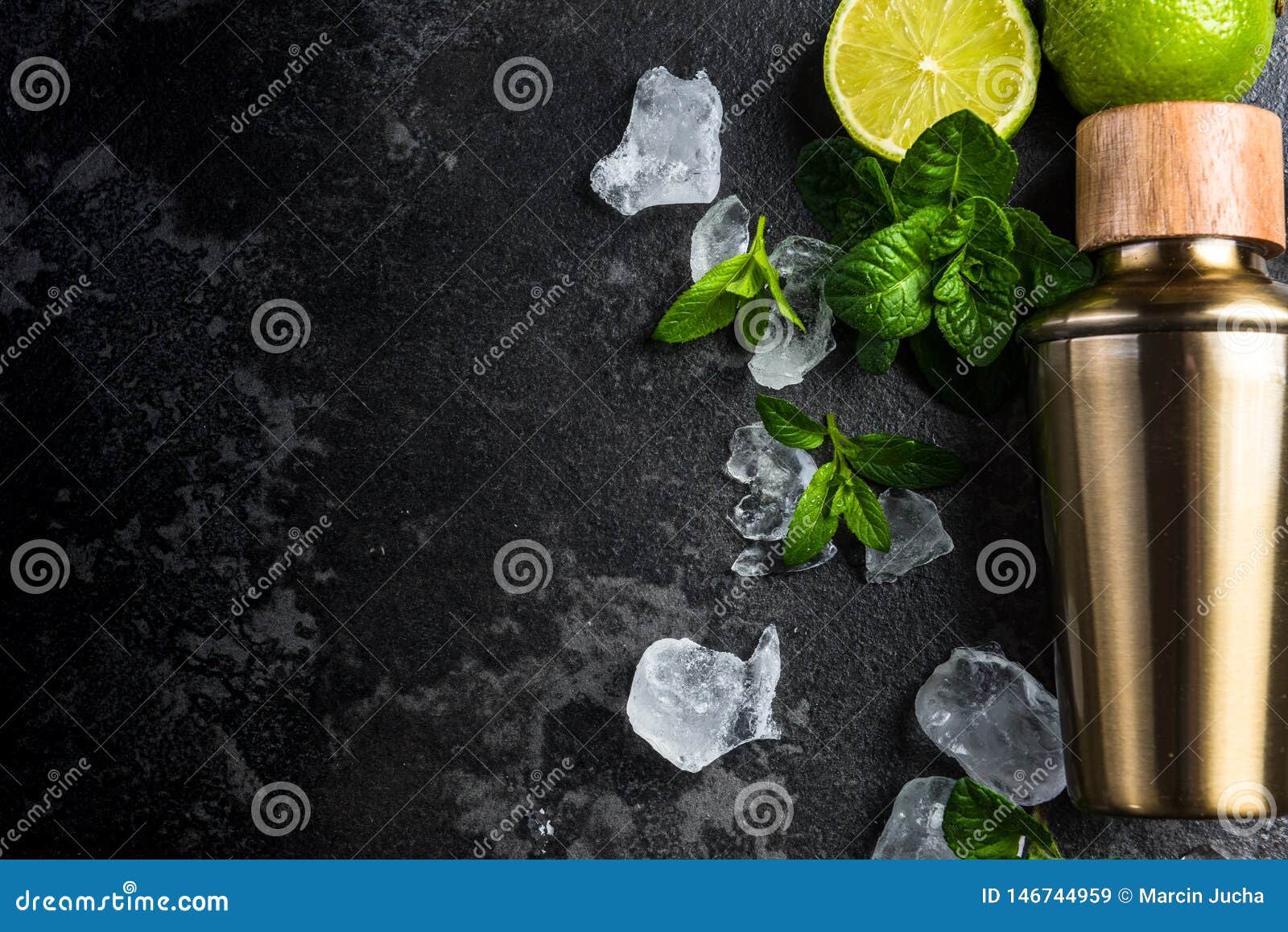 Mojito Ingredients Border Background Stock Image - Image of beverage ...